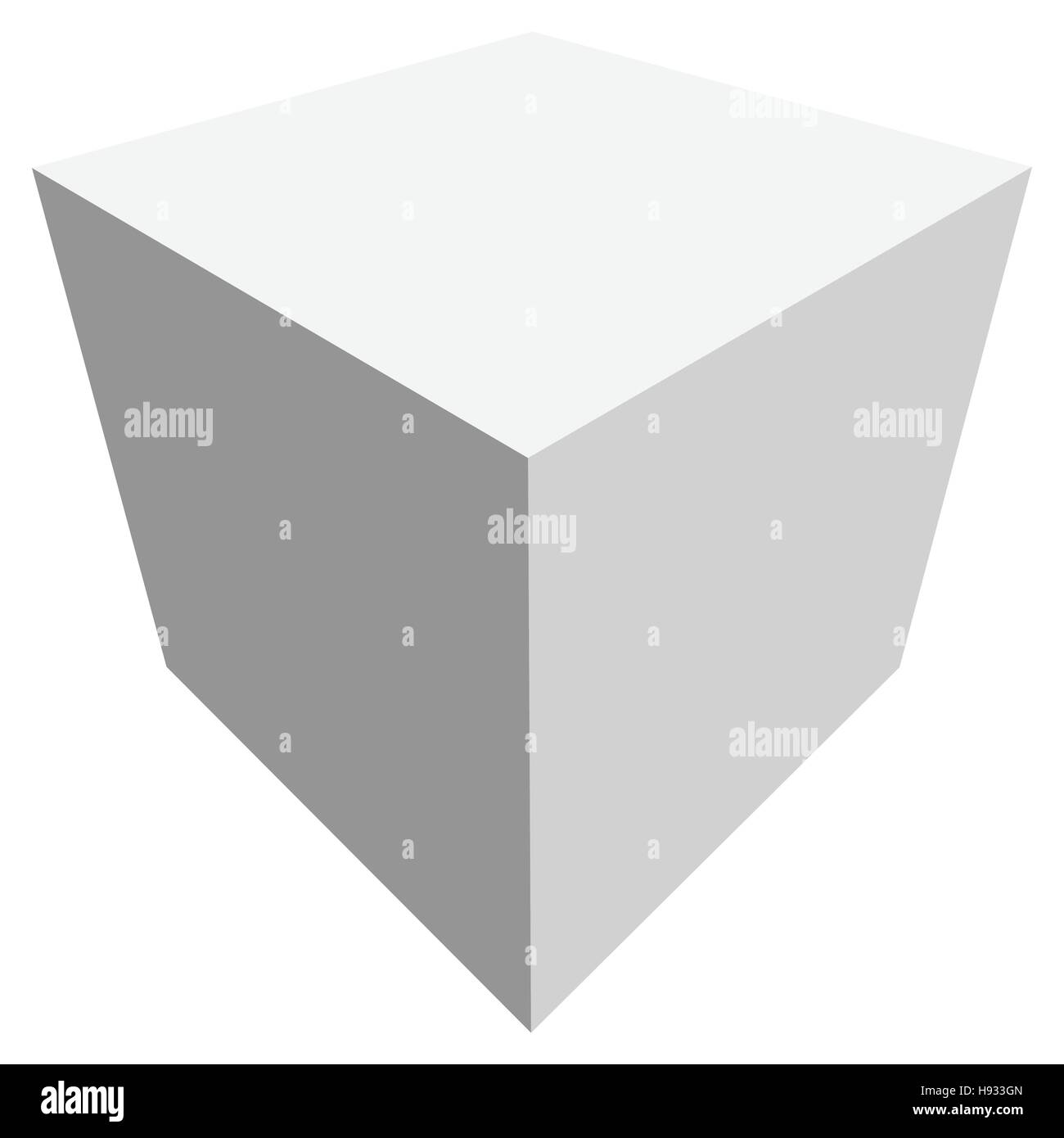 Cube Icon With Perspective 3d Model Of A Cube Stock Vector Image And Art Alamy