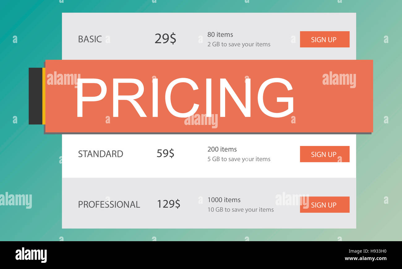 Marketing Pricing Price Promotion Value Concept Stock Photo - Alamy