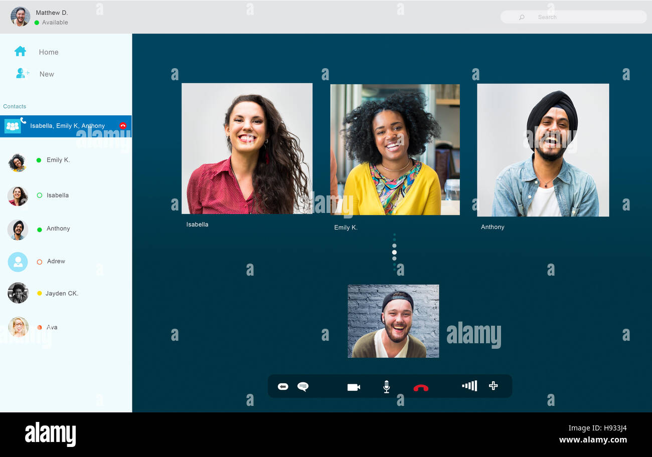 Video Call Facetime Chatting Communication Concept Stock Photo - Alamy