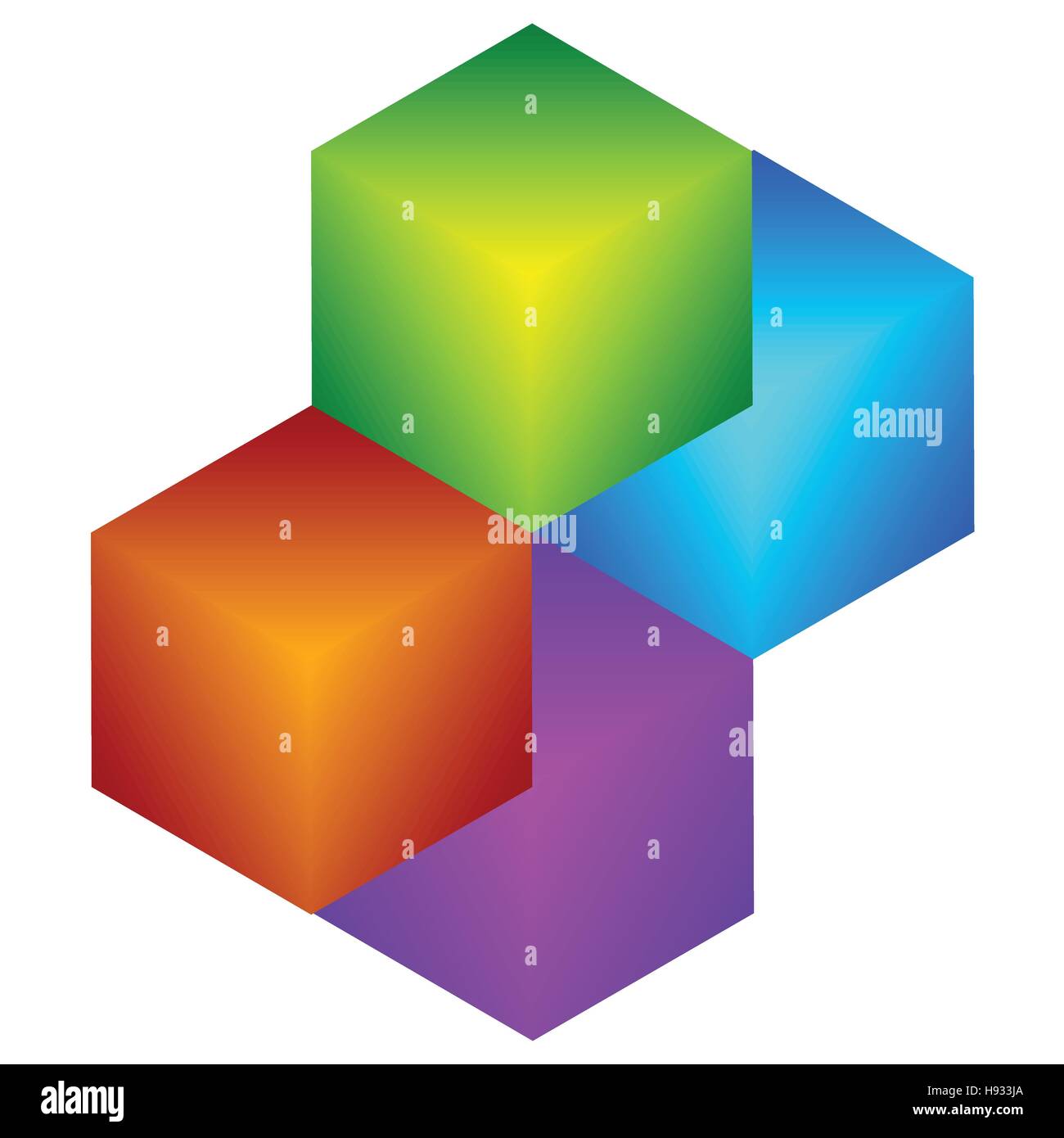 Cubes stacked building concept 3d hi-res stock photography and images ...