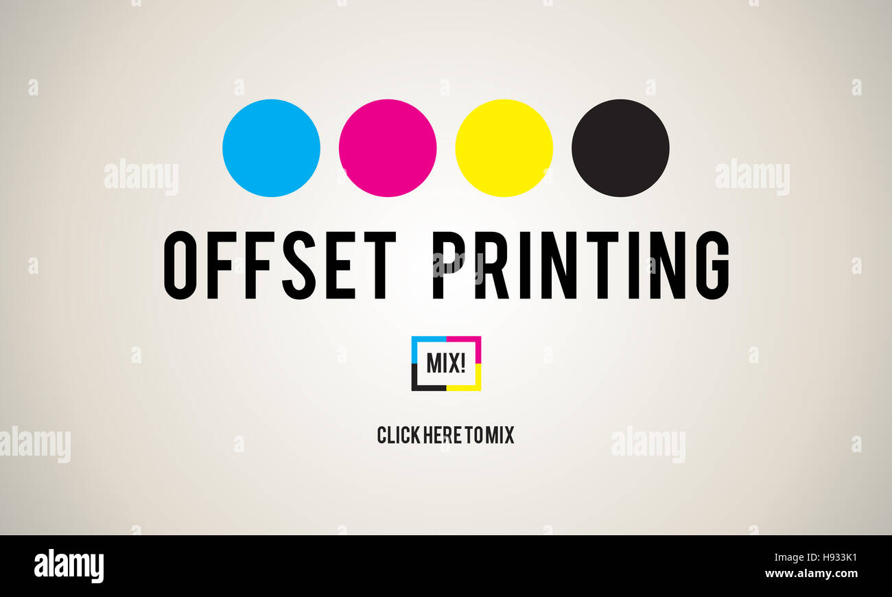 Printing Process Offset Ink Color Industry Media Concept Stock Photo ...