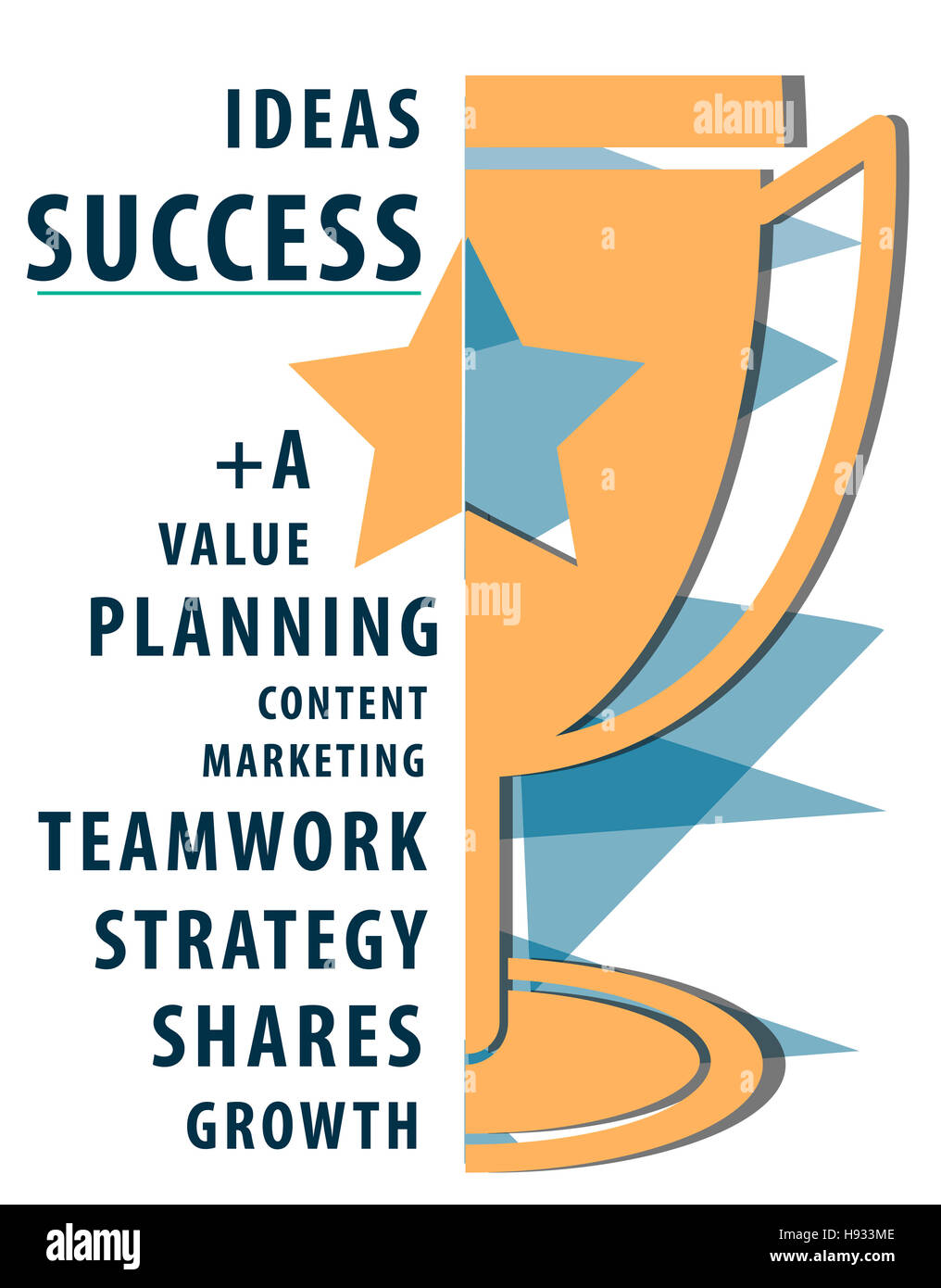 Success Goal Teamwork Value Planning Word Concept Stock Photo - Alamy