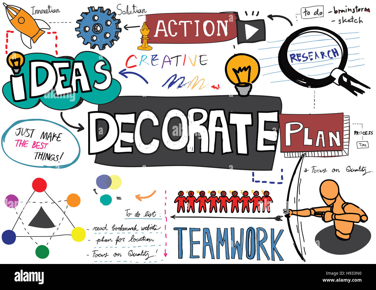 Decorate Decoration Style Design Trends Concept Stock Photo - Alamy