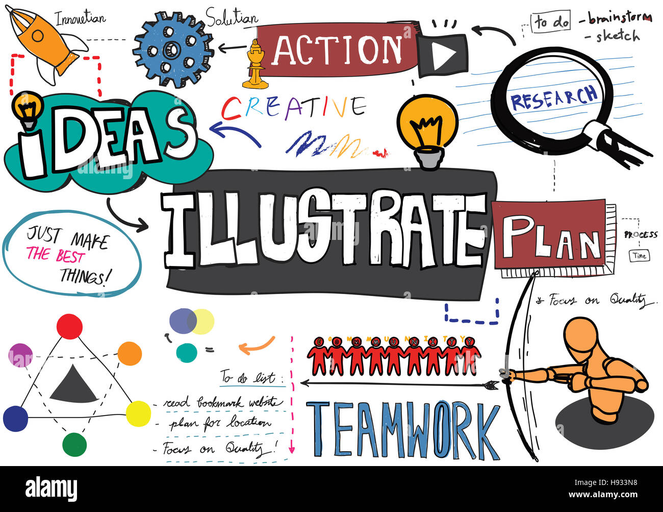 Illustrate Illustration Design Creative Abstract Art Concept Stock ...