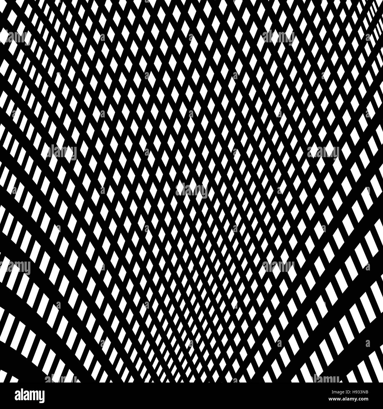 Distorted abstract monochrome pattern of asymmetric / irregular lines ...