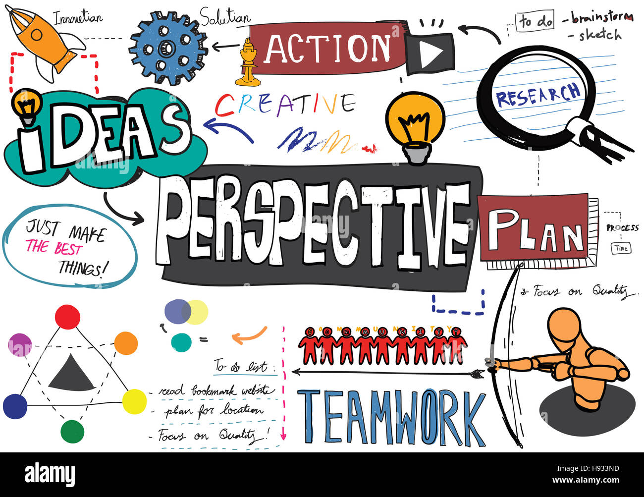 Perspective Plan Action Ideas Business Concept Stock Photo - Alamy