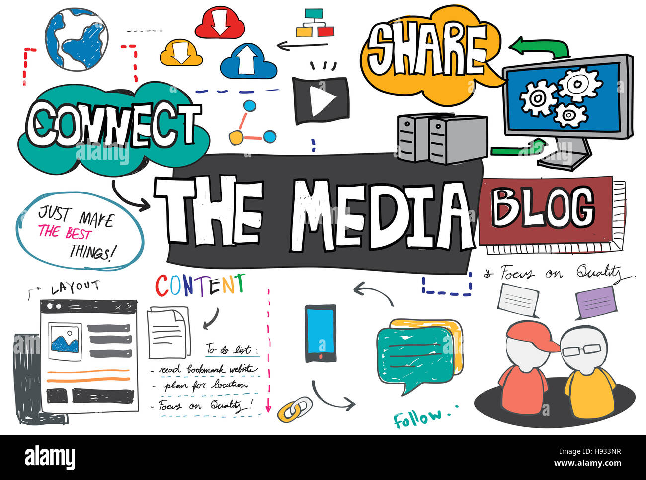 The Media Information Communication Message Concept Stock Photo - Alamy