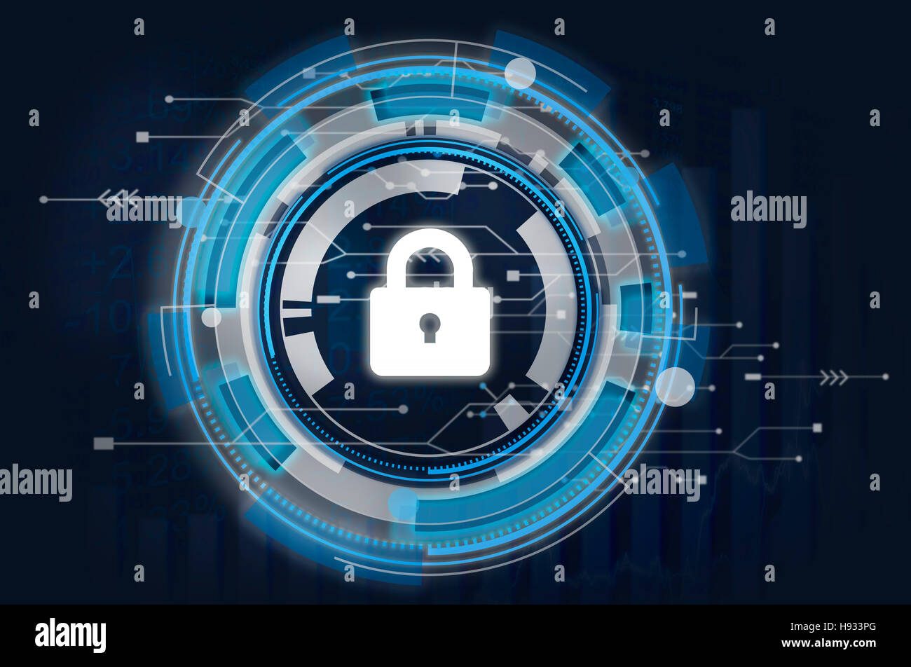 Information Technology Graphic Security Lock Icon Concept Stock Photo ...