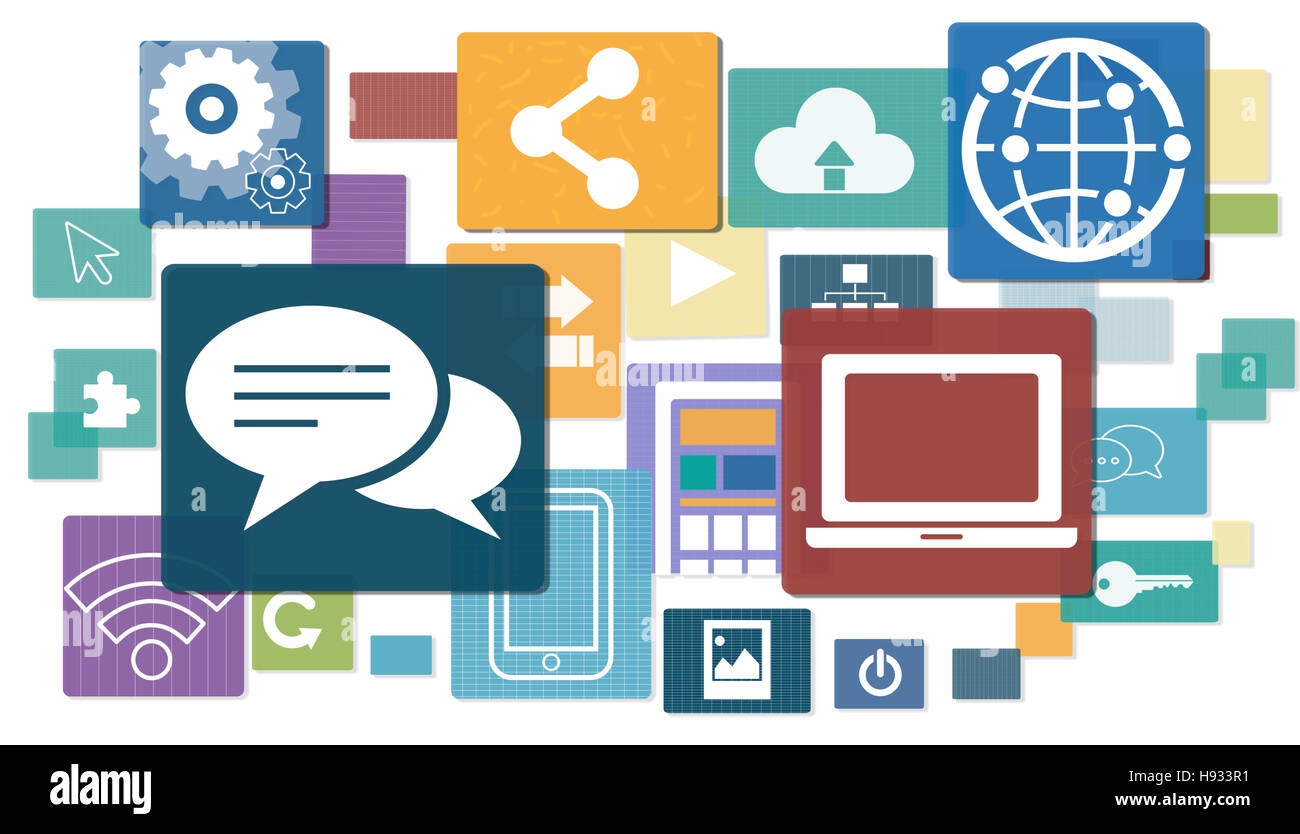 Media Communication Technology Latest Modern Concept Stock Photo - Alamy