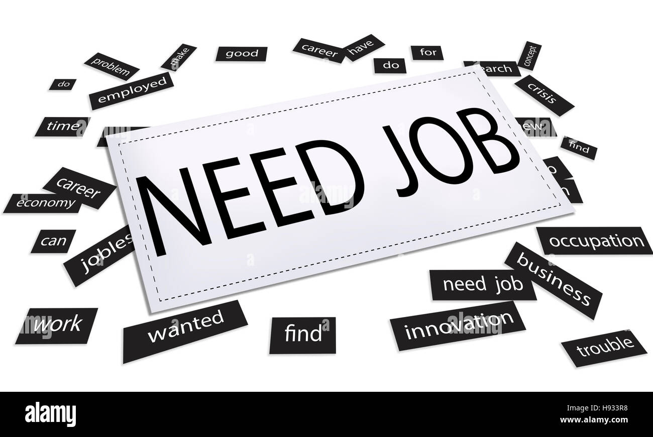 Need Job Search Application Occupation Career Concept Stock Photo - Alamy