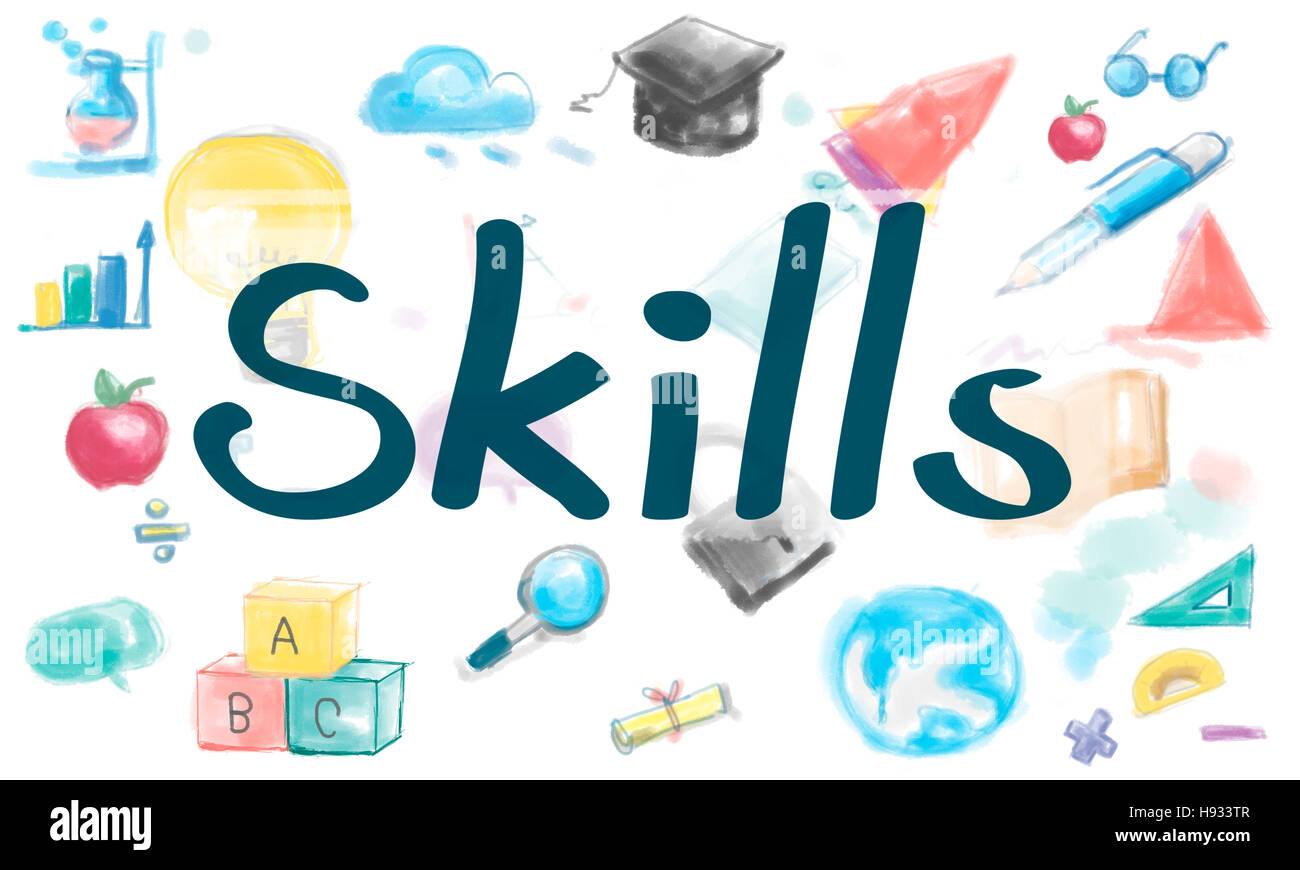 Skills Strategy Education Knowledge Concept Stock Photo - Alamy