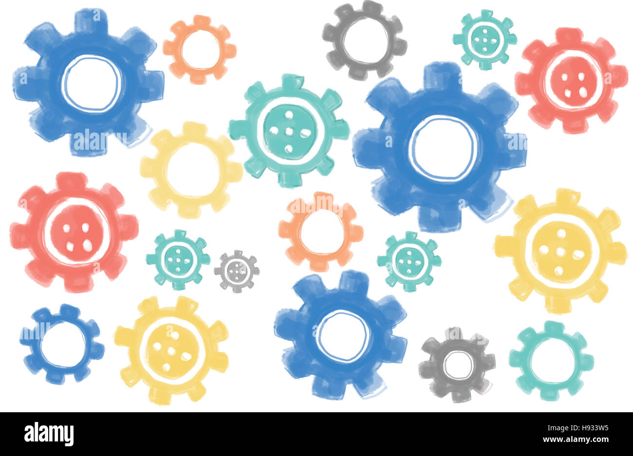 Gear Cog Team Support Corporate Connection Collaboration Concept Stock ...