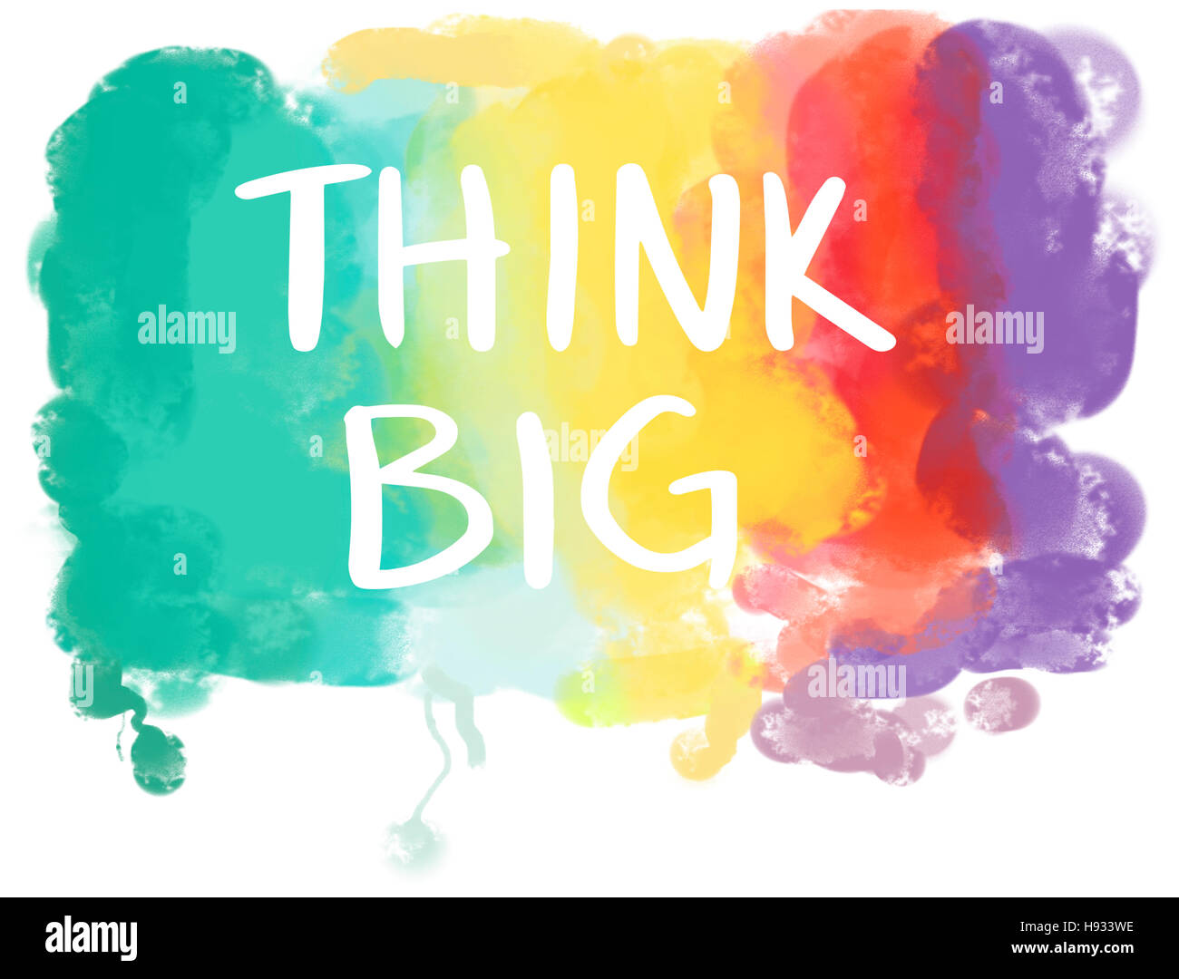 Think Big Thinking Visionary Attitude Inspiration Concept Stock Photo ...