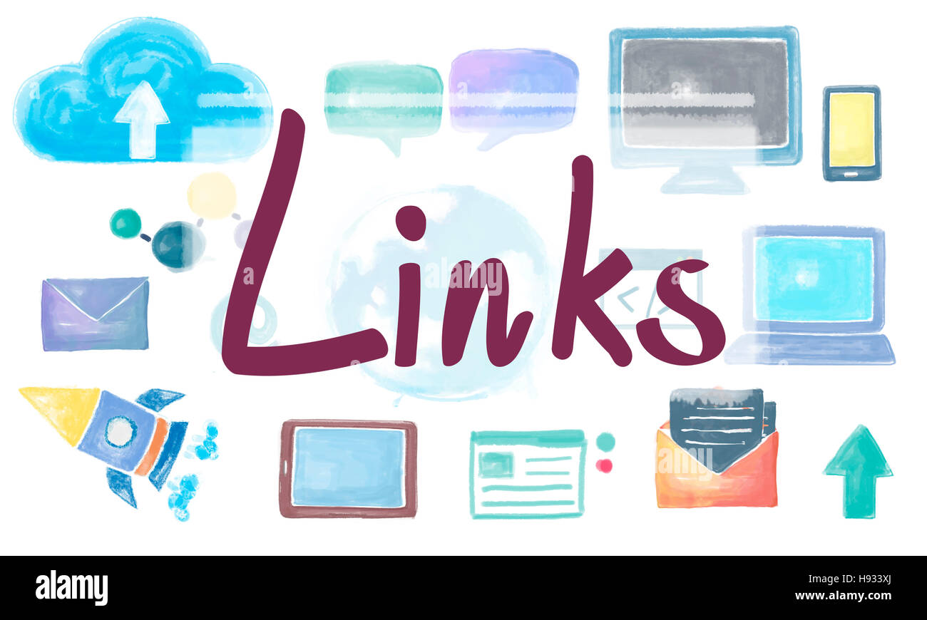 Domain Homepage HTML Links Global Connection Concept Stock Photo - Alamy