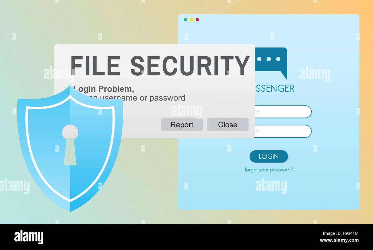 File Security Data Details Facts Information Media Concept Stock Photo ...