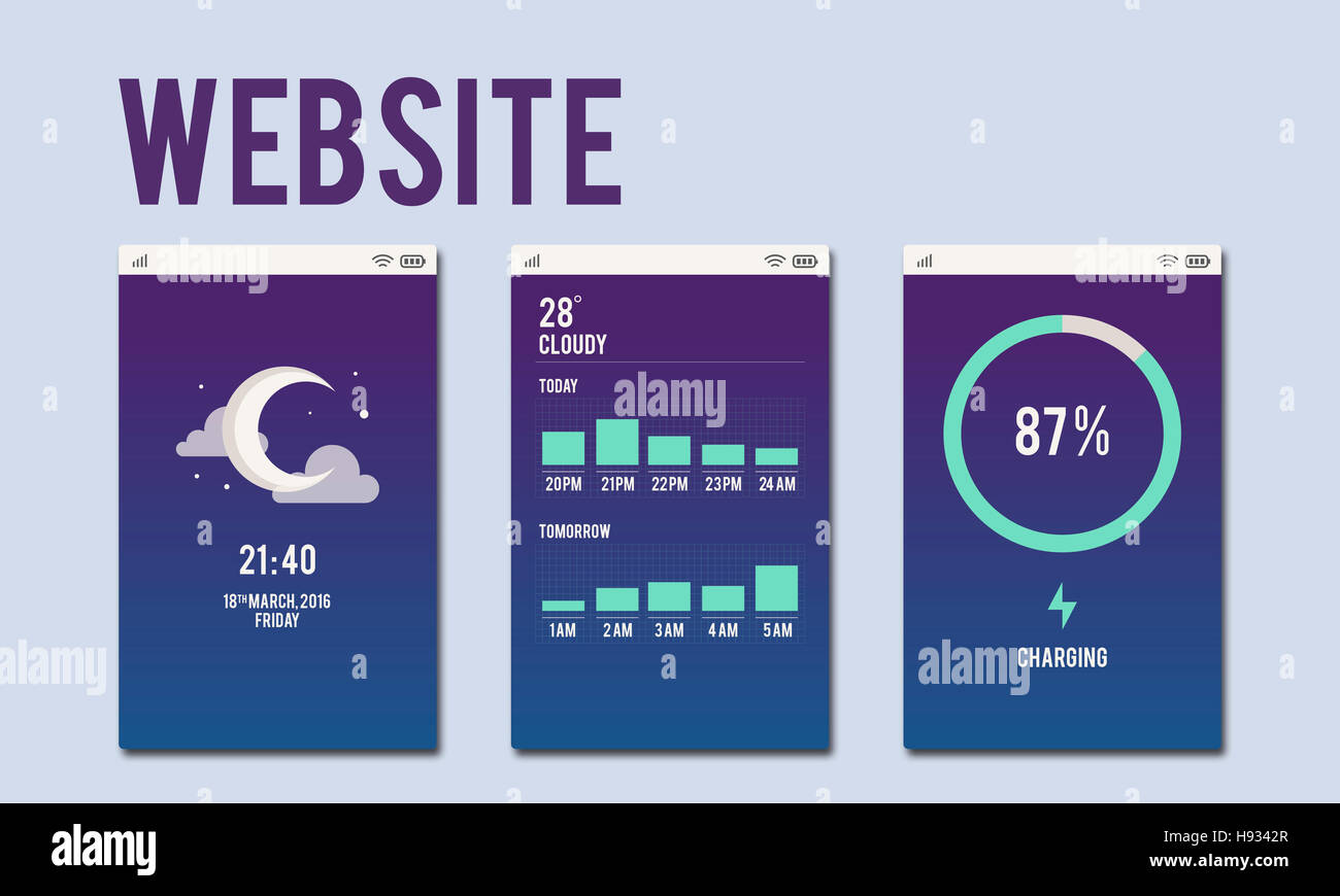 Interface layout hi-res stock photography and images - Alamy