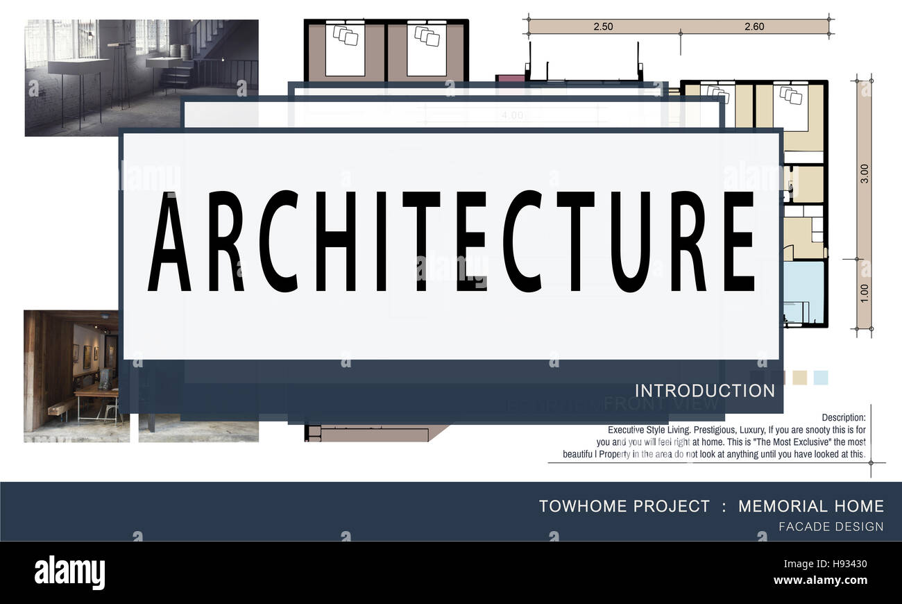 Architecture Layout Blueprint Build Constract Concept Stock Photo - Alamy