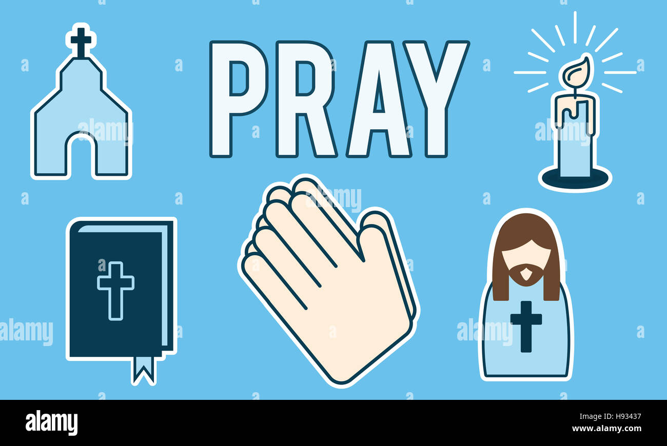 Pray Faith Prayer Praying Religion Spiritual God Concept Stock Photo ...
