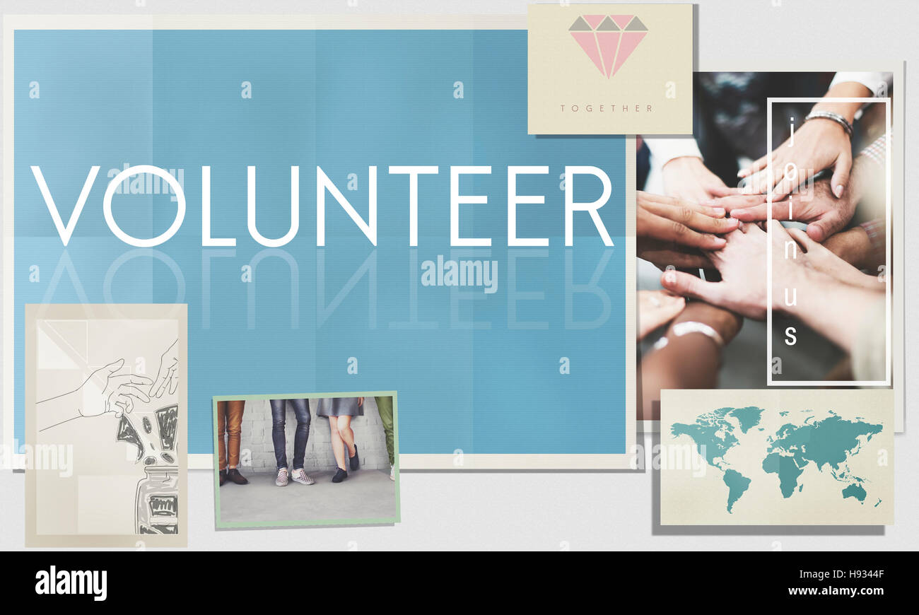 Volunteer Aid Assist Charity Giving Service Help Concept Stock Photo ...