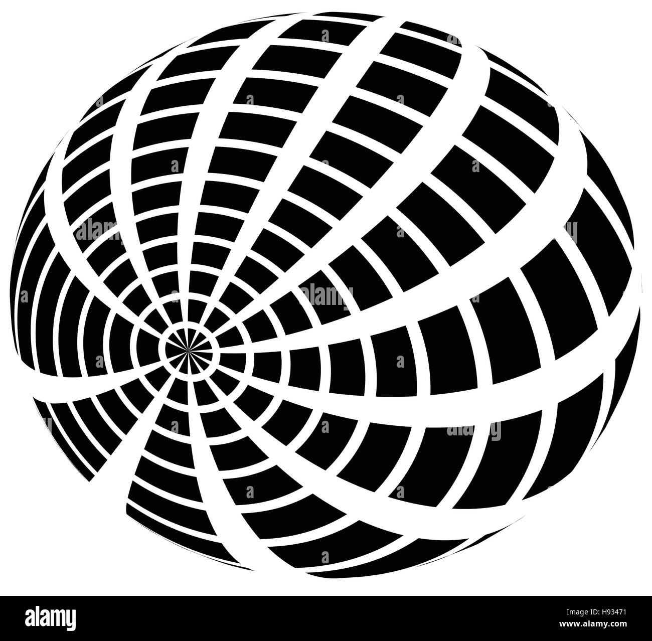 Sphere with grid of squares / Textured 3d sphere icon(s Stock Vector ...