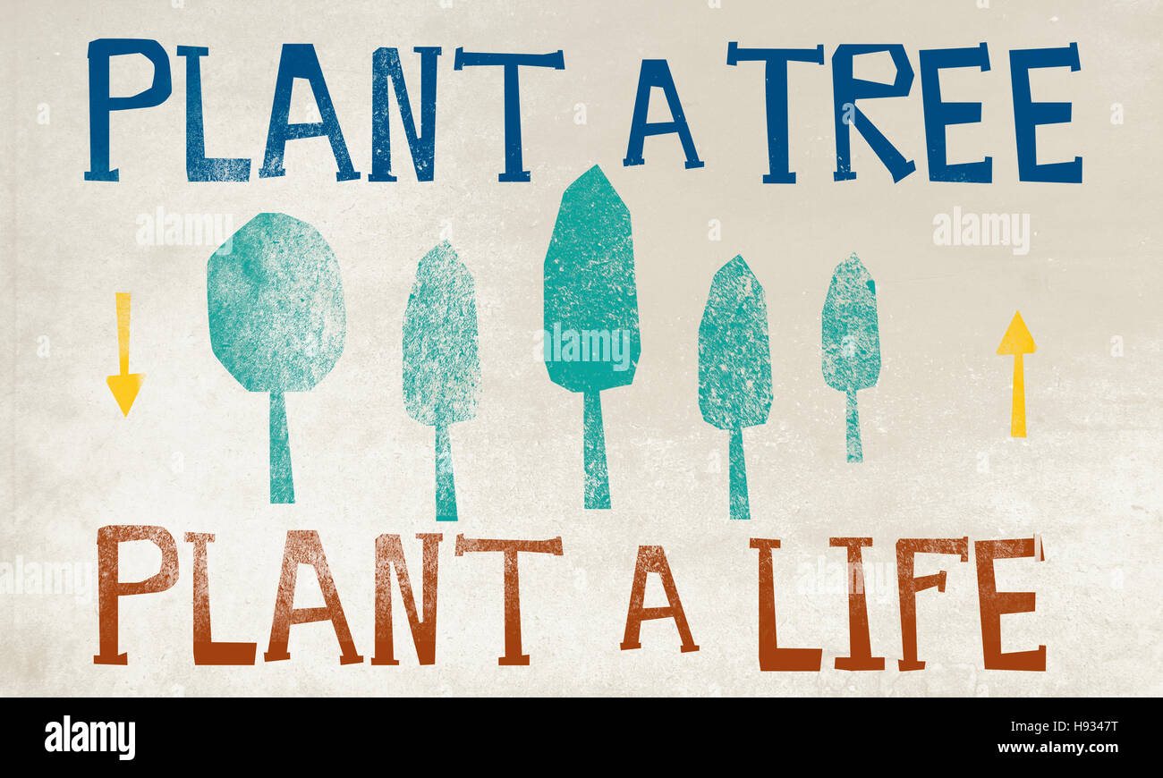 Forest Protection Planting Trees Environmet Concept Stock Photo - Alamy