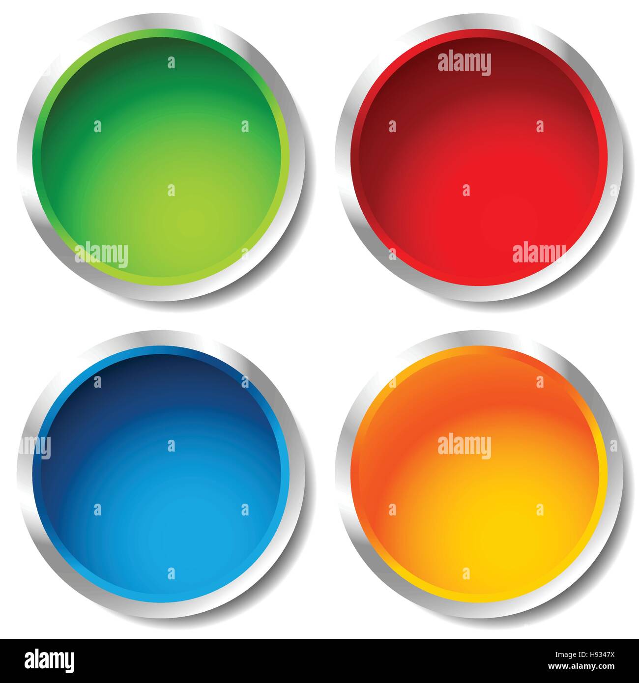 Bright and glossy circle shape, circle background in 4 color Stock ...