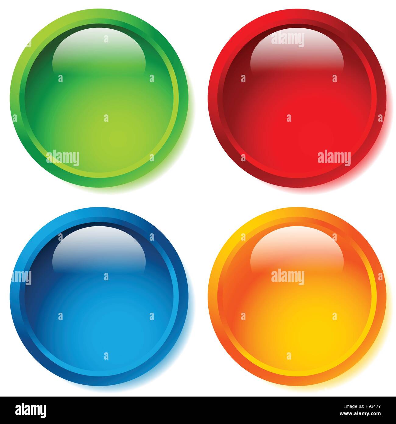 Bright and glossy circle shape, circle background in 4 color Stock ...