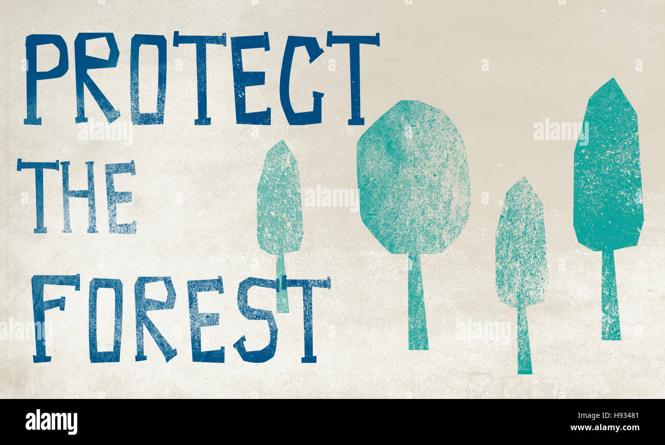 Forest Protection Planting Trees Environmet Concept Stock Photo - Alamy