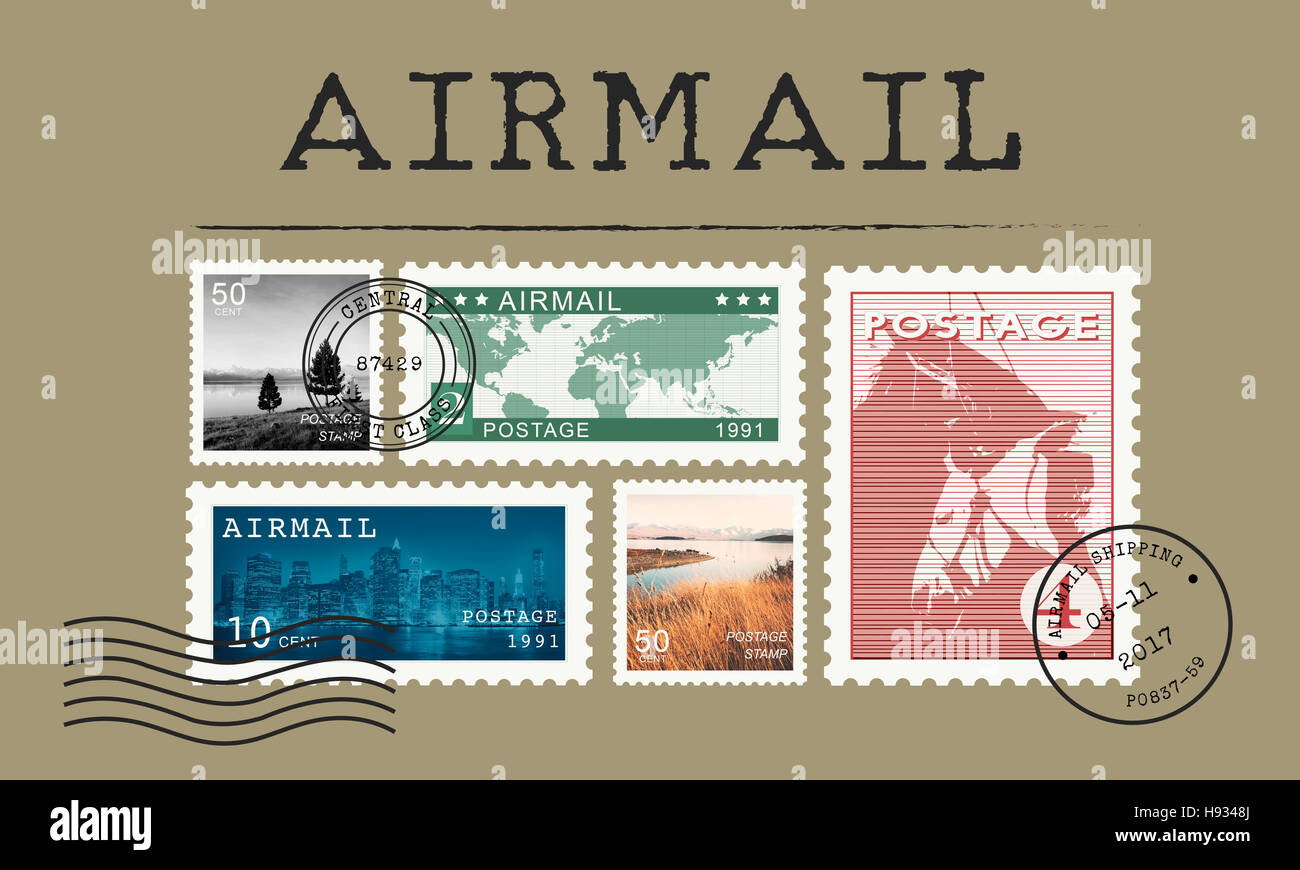 Stamp airmail hi-res stock photography and images - Alamy