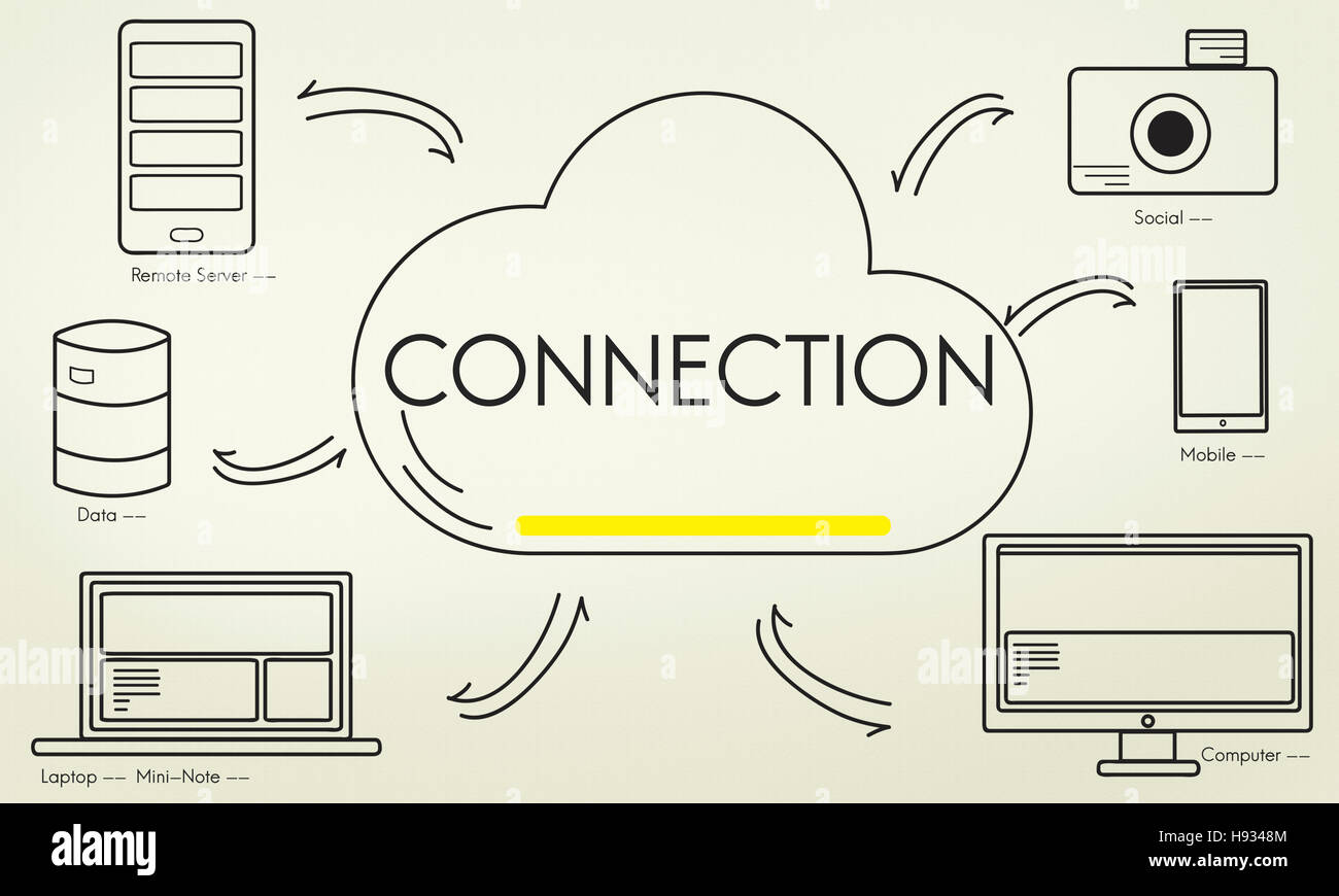 Cloud Transfer Data Connection Network Concept Stock Photo - Alamy