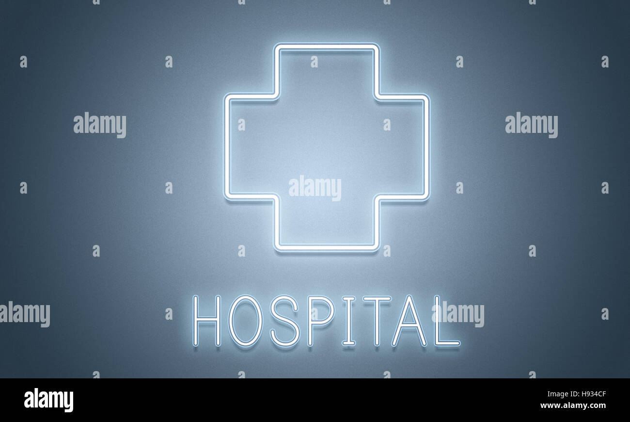 Hospital Cross Health Treatment Icon Graphic Concept Stock Photo - Alamy