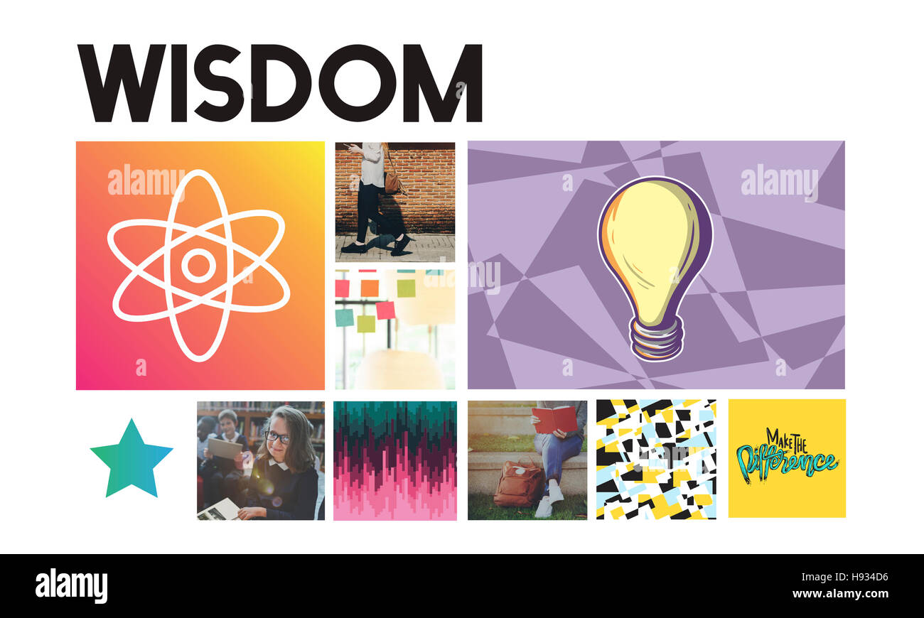 Acedemic Knowledge Learning Literacy Graphic Concept Stock Photo - Alamy