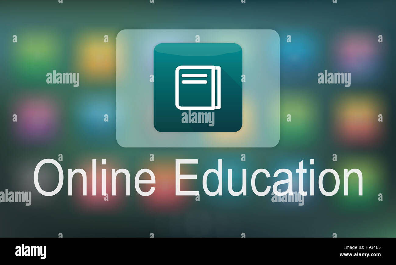 Academic E-Learning Education Online Application Concept Stock Photo ...