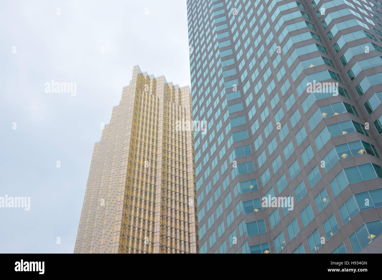 Toronto, Canada - November 16, 2016: Facade of gold and brown glass ...