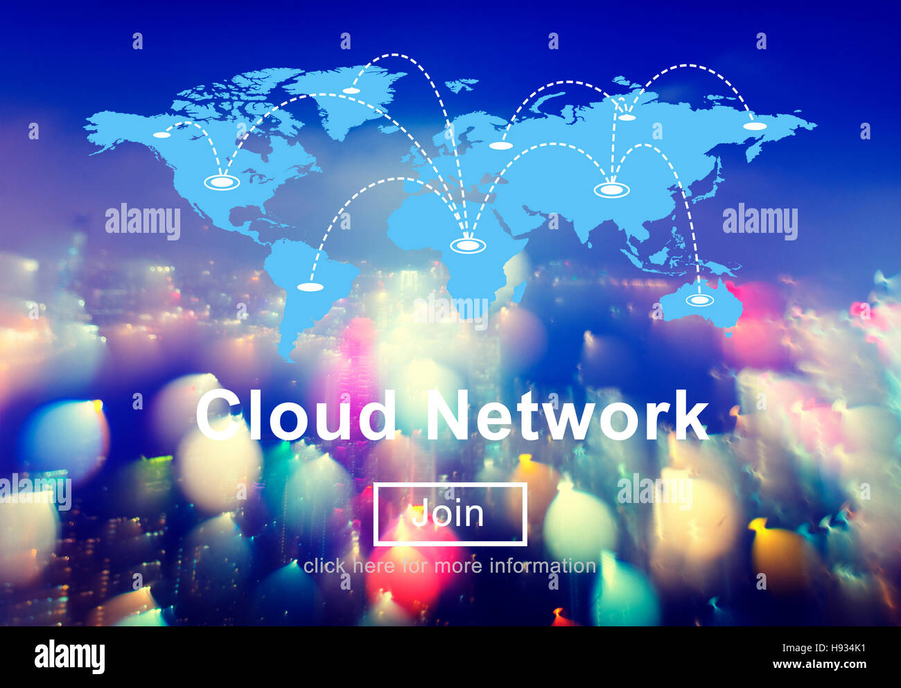 Cloud Network Communication Connection Web Concept Stock Photo - Alamy