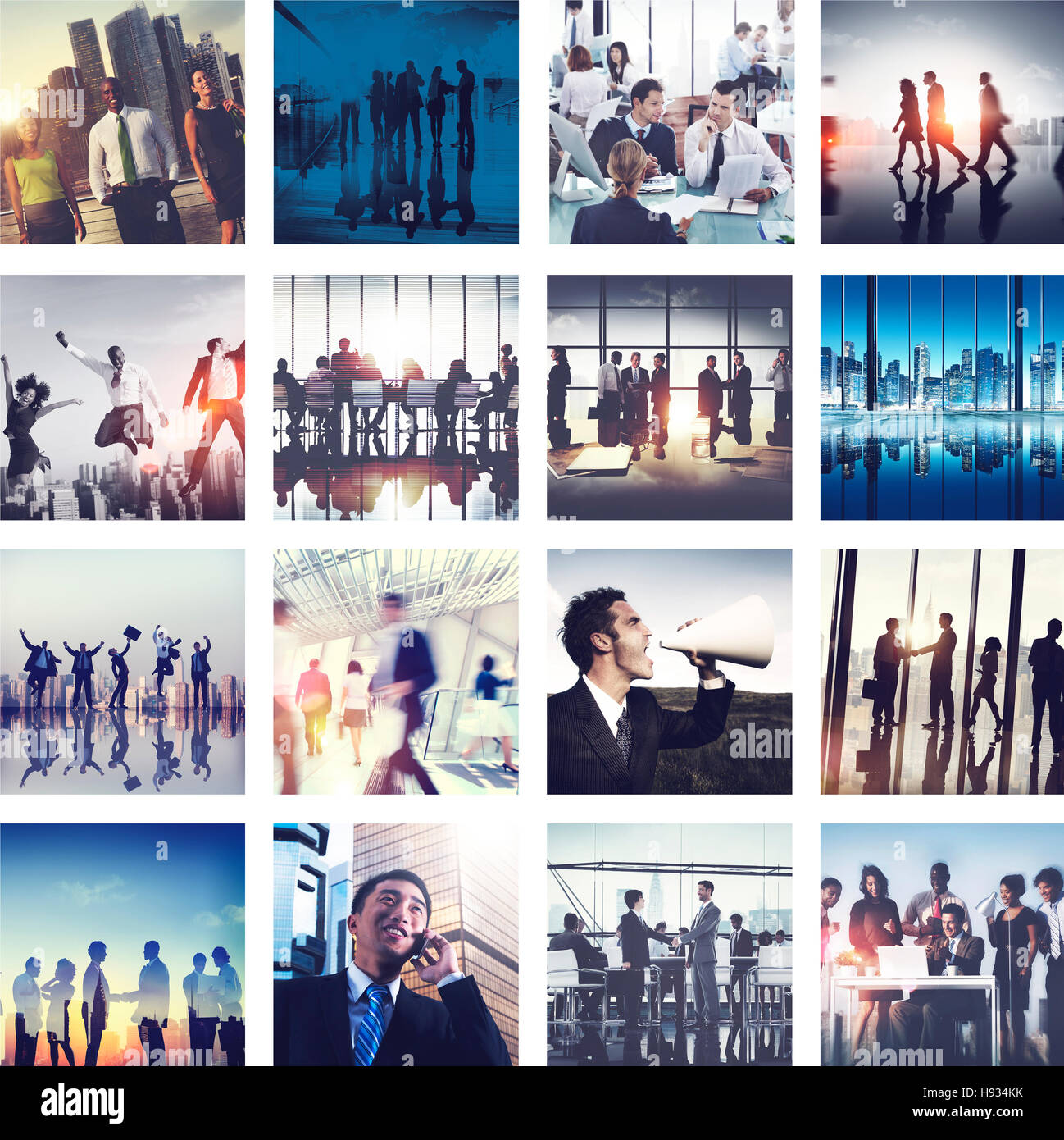 Business People Corporate Connection Greeting Collection Concept Stock ...