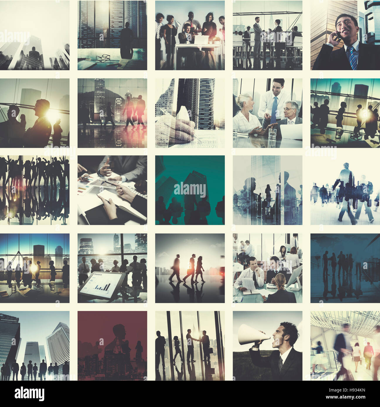 Business People Corporate Connection Greeting Collection Concept Stock ...
