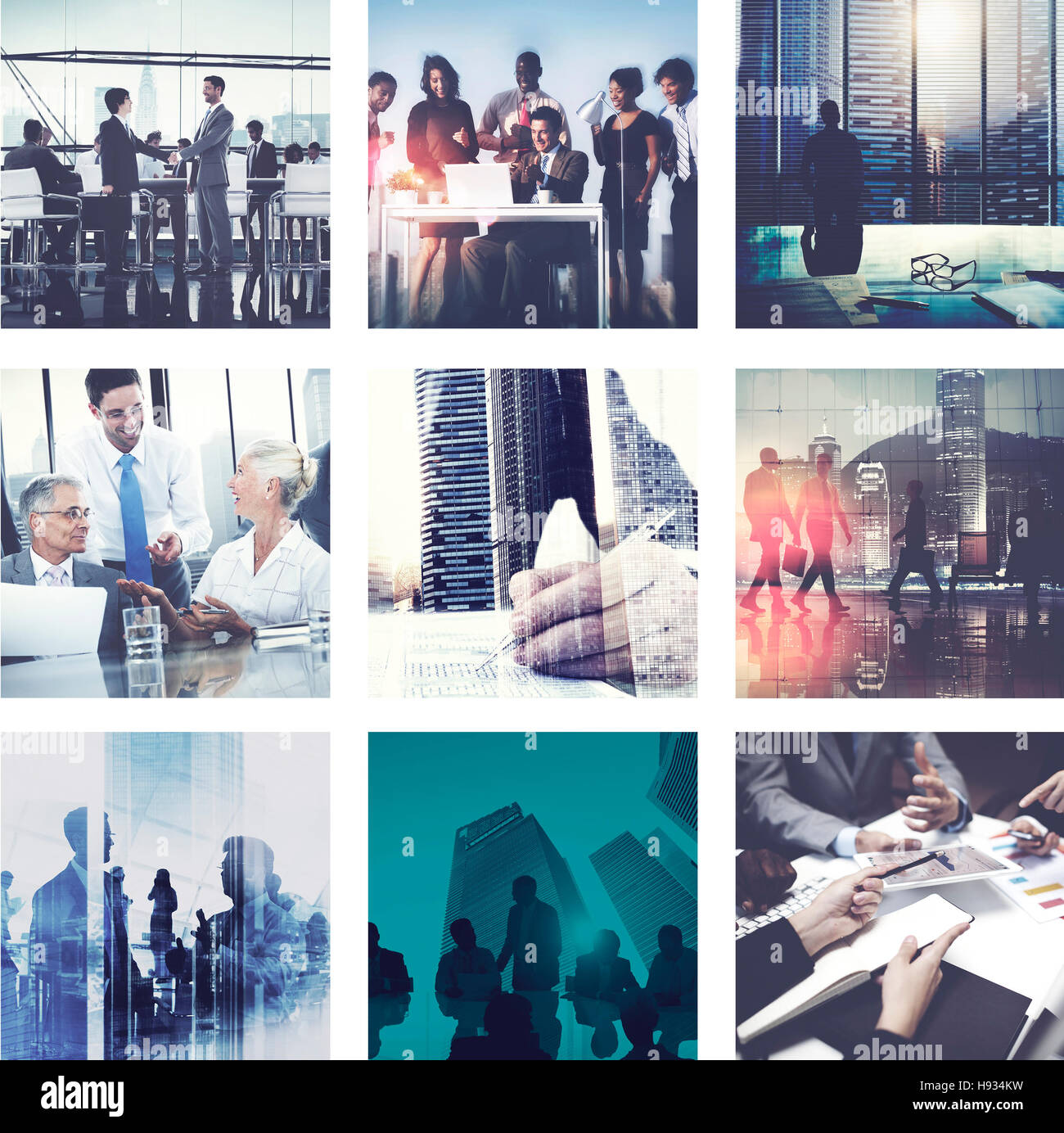Business People Corporate Connection Greeting Collection Concept Stock ...