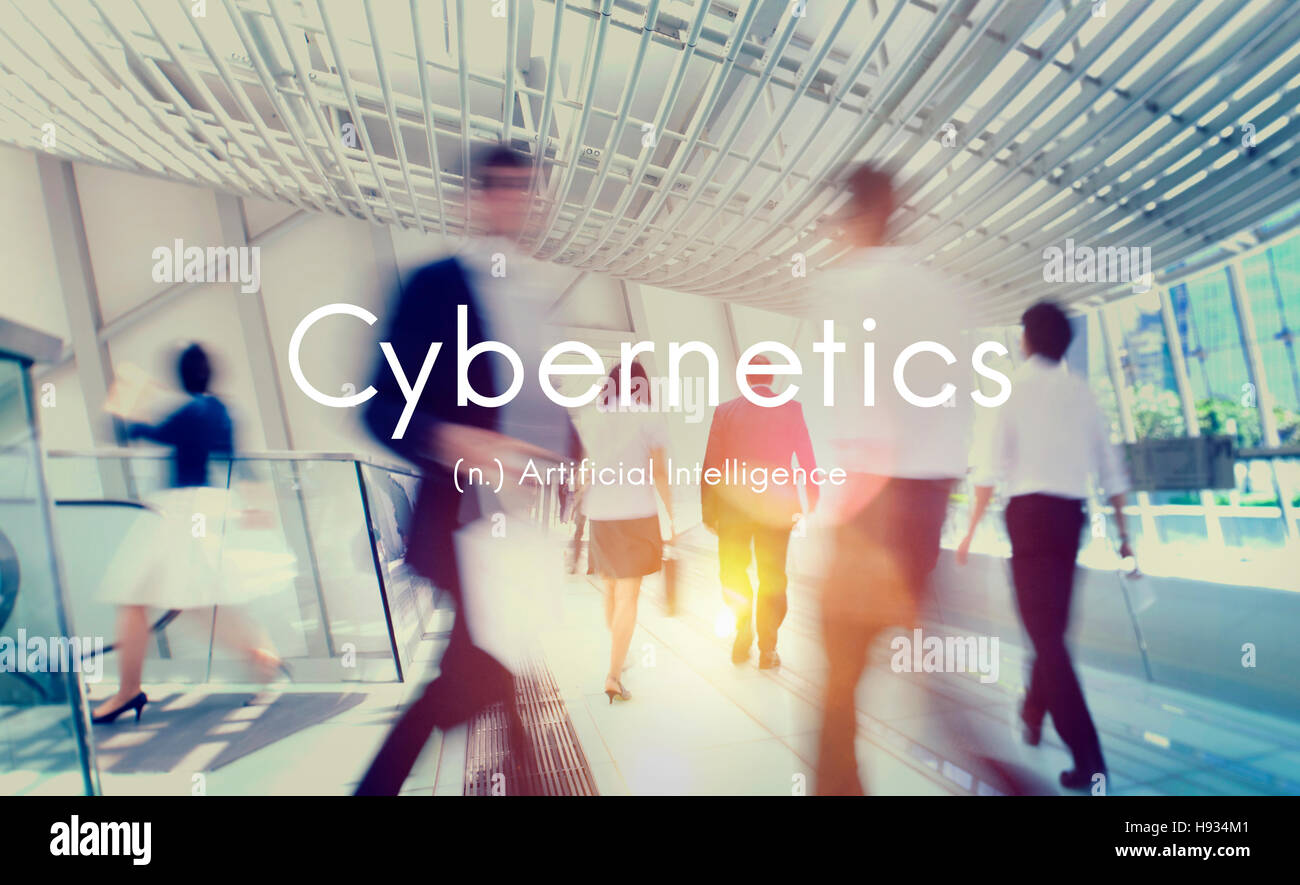 Cybernetics Artificial Intelligence Technology Graphic Concept Stock ...