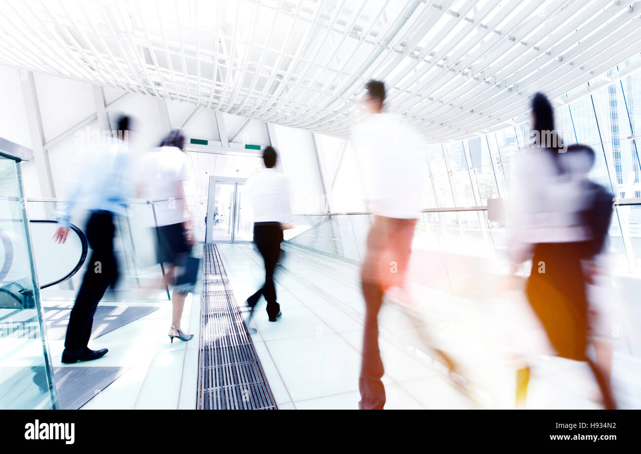 Business Rush Hour Commuter Office Walking Concept Stock Photo - Alamy