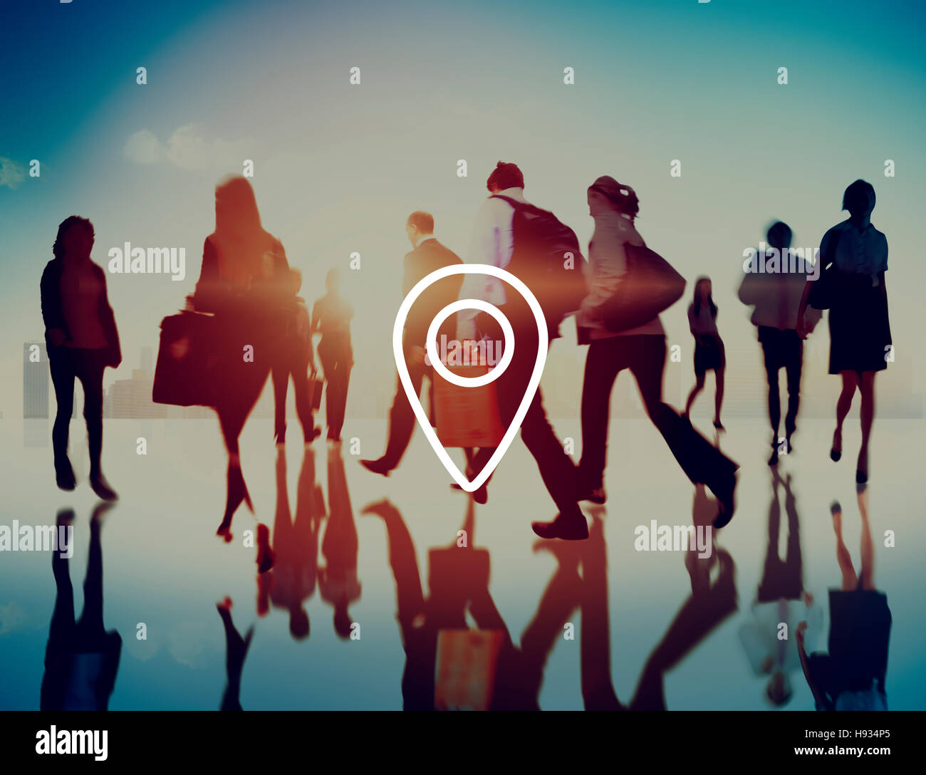 Navigation Check-in Location Gps Icon Concept Stock Photo - Alamy