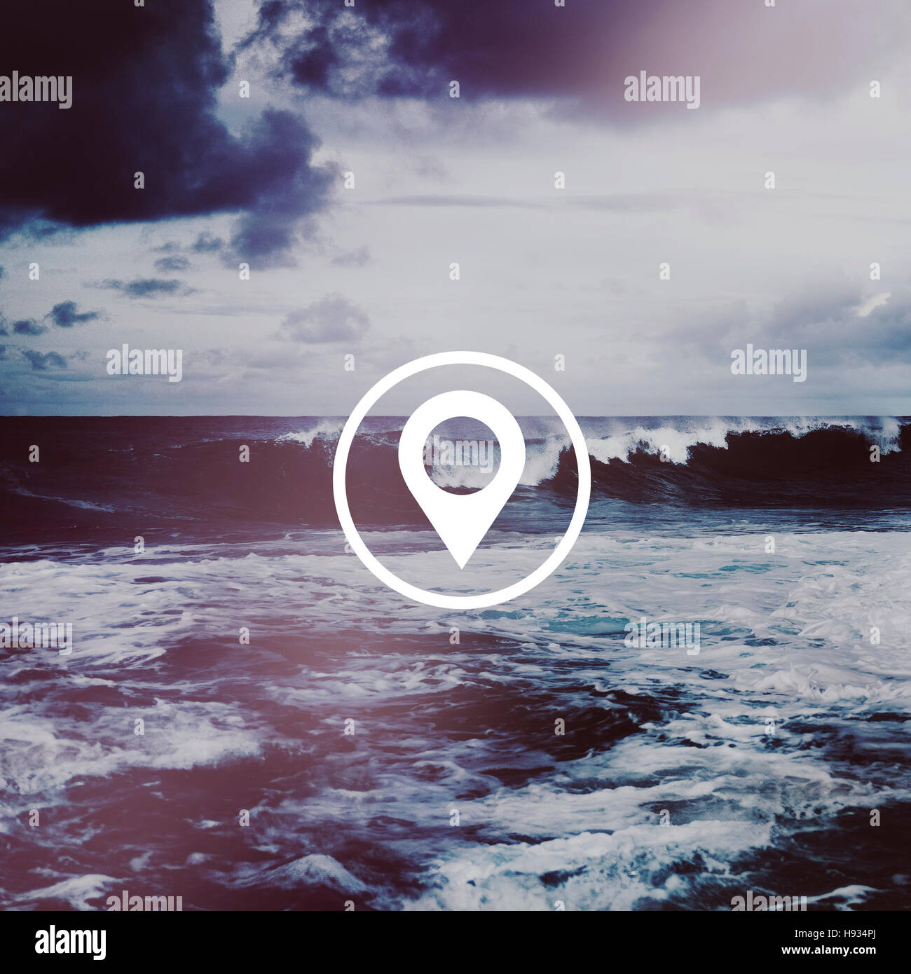Navigation Check-in Location Gps Icon Concept Stock Photo - Alamy