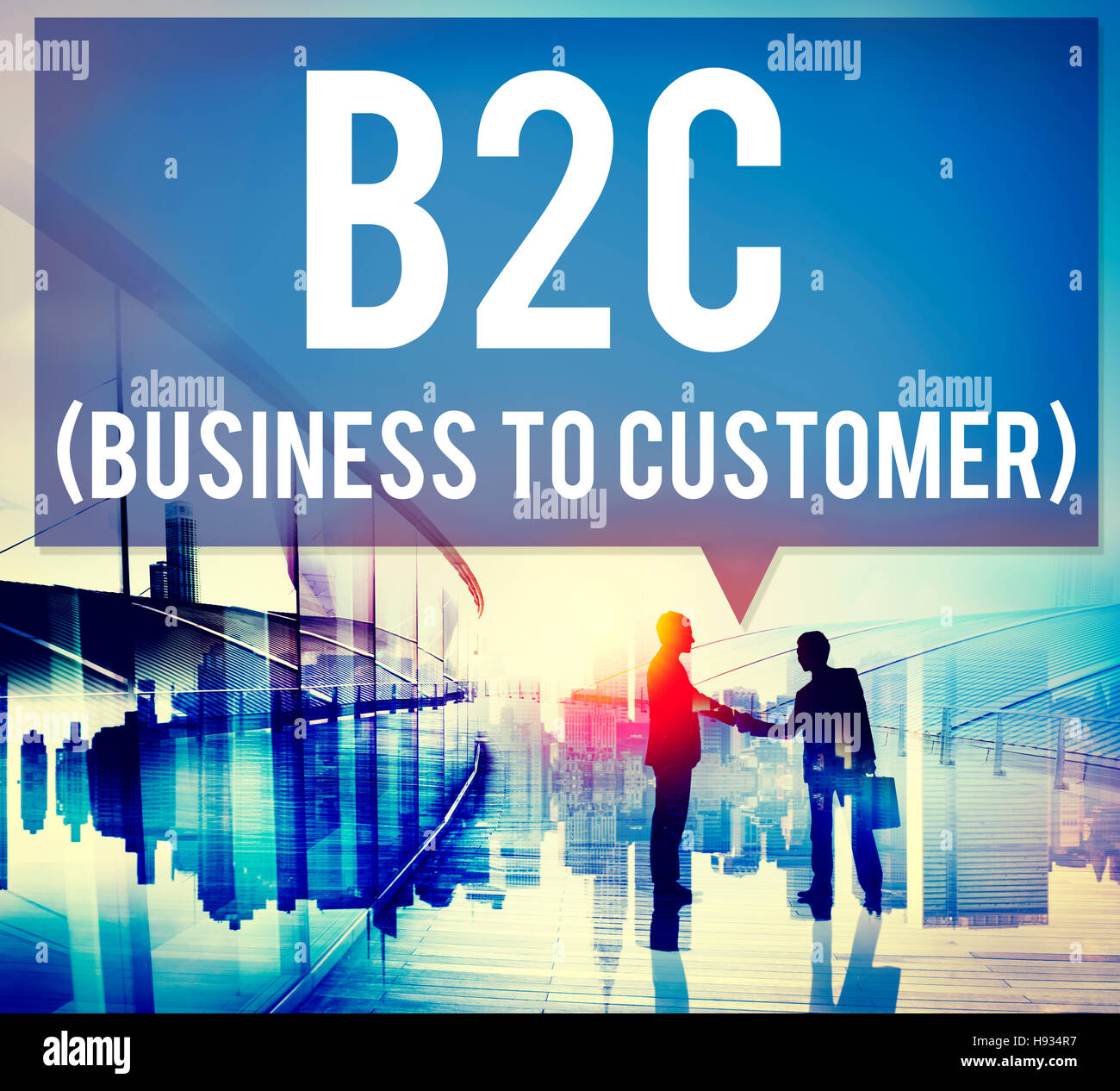 Business To Customer Consumer Commerce Contact Concept Stock Photo - Alamy