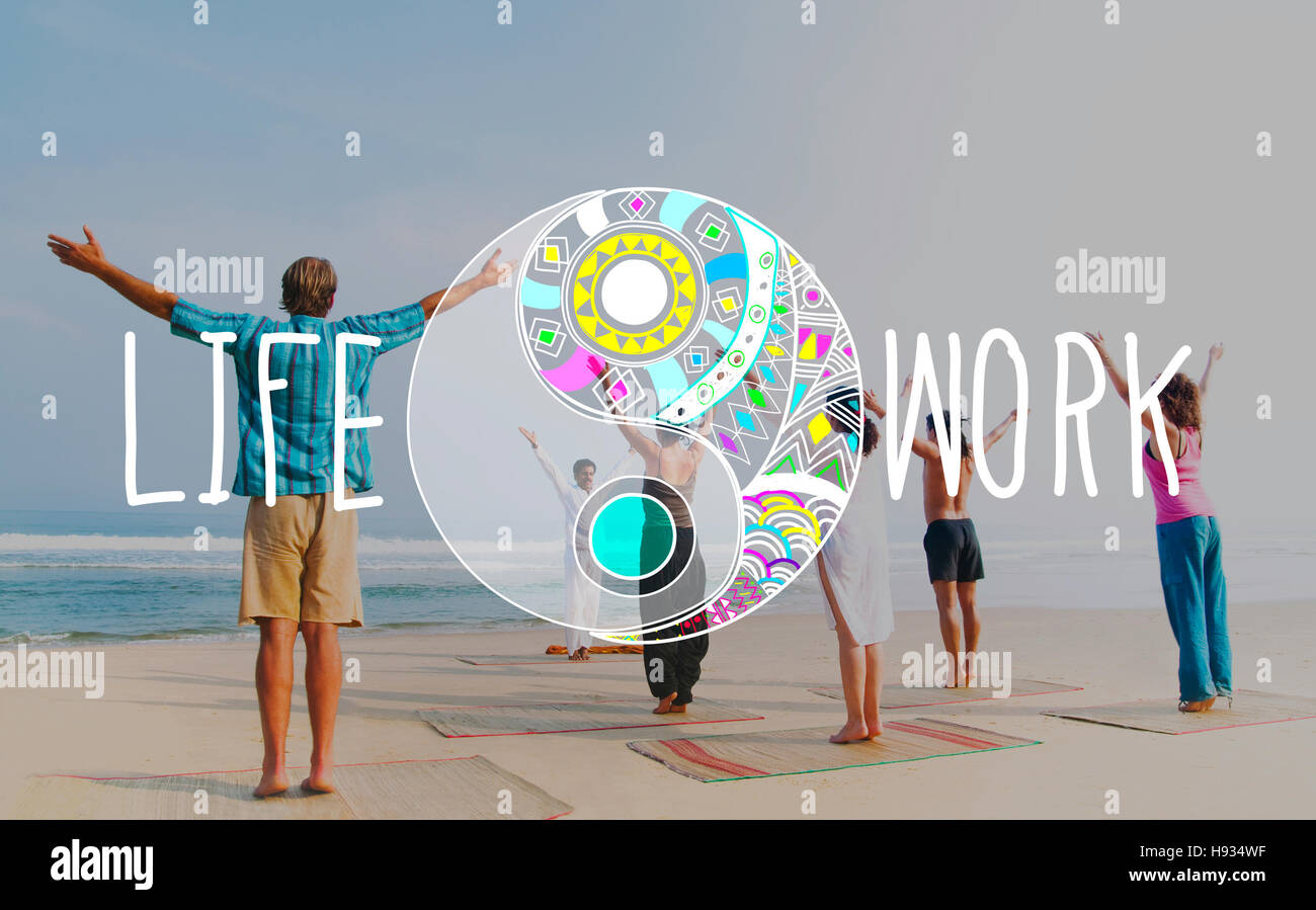 Life Work Balance Stability Wellbeing Concept Stock Photo - Alamy