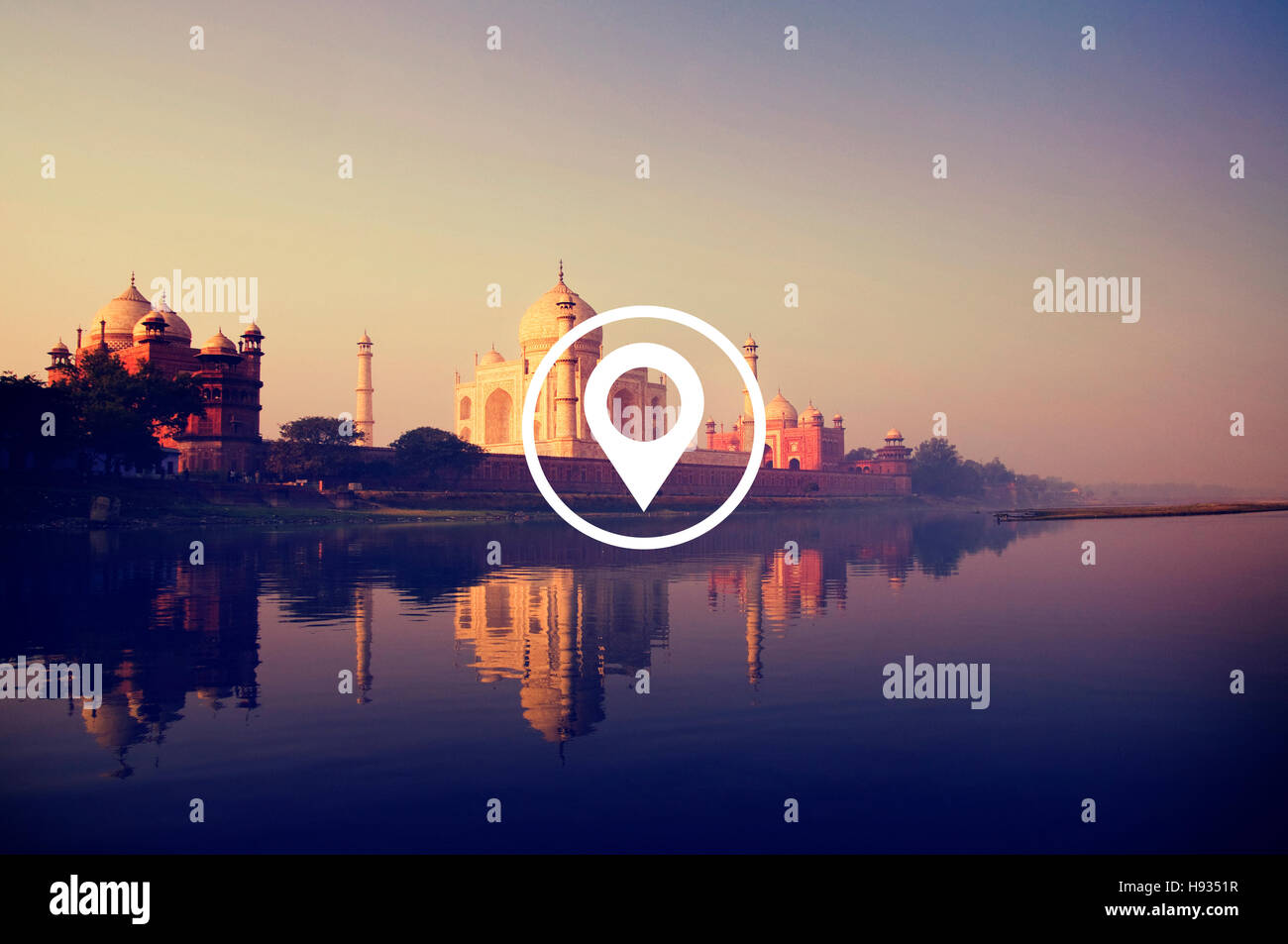 Location Navigation Destination Journey Position Concept Stock Photo ...