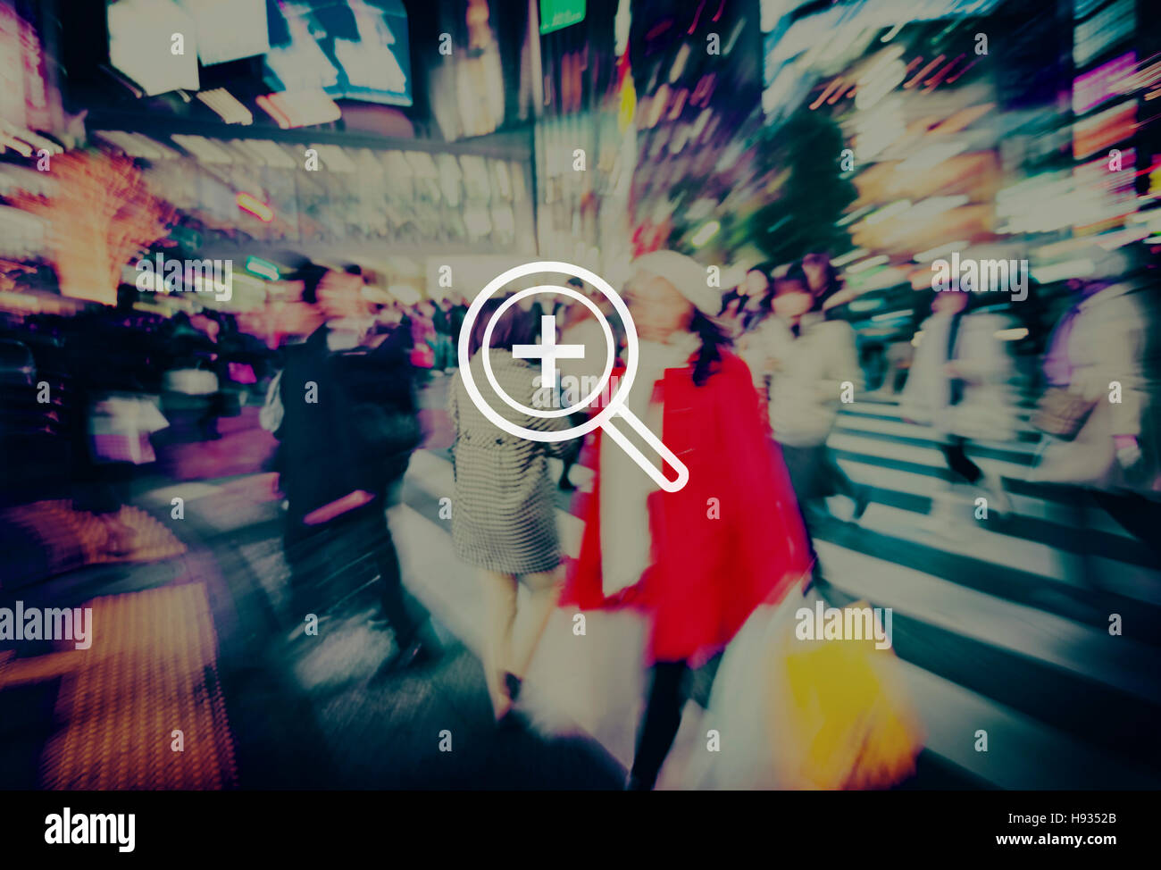 Zoom Examination Magnify Icon Symbol Concept Stock Photo - Alamy