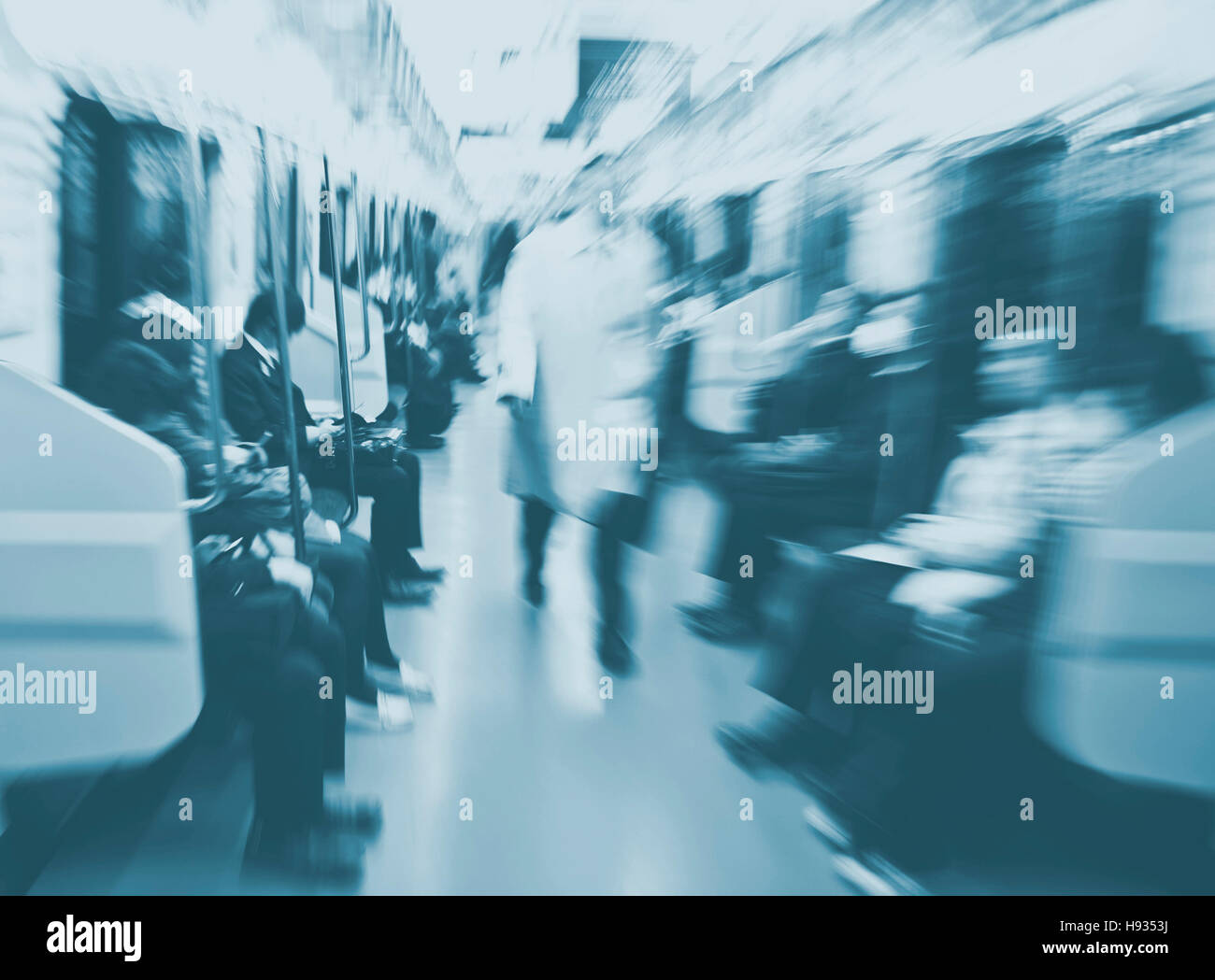 Japanese Commuters in Tokyo Abstract blurred Motion Concept Stock Photo ...