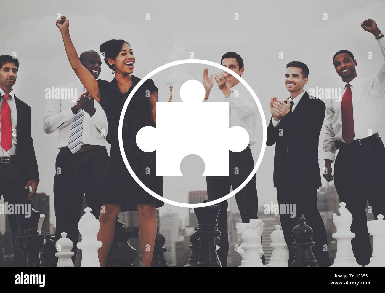 Jigsaw Puzzle Partnership Teamwork Team Concept Stock Photo - Alamy