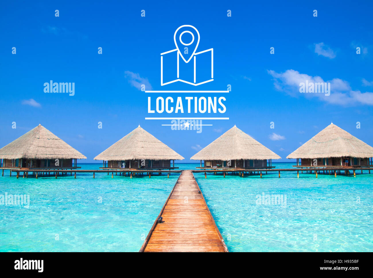 Locations Traveling Destination Navigation Vacation Concept Stock Photo ...