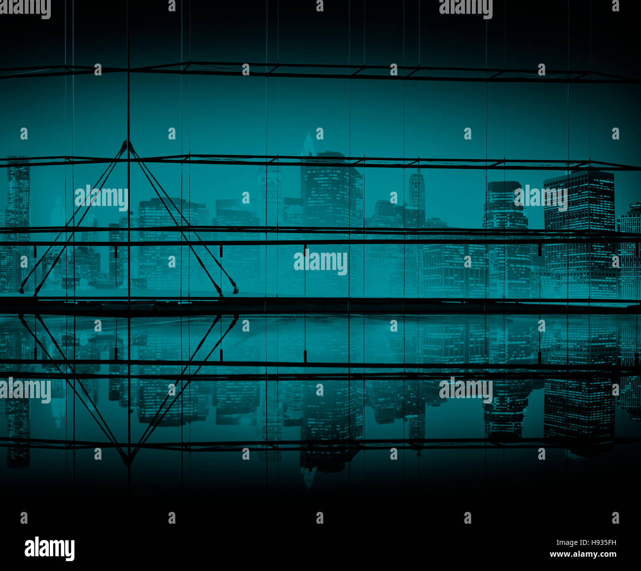 Night Time Cityscape Clear Sky Building City Structure Concept Stock ...